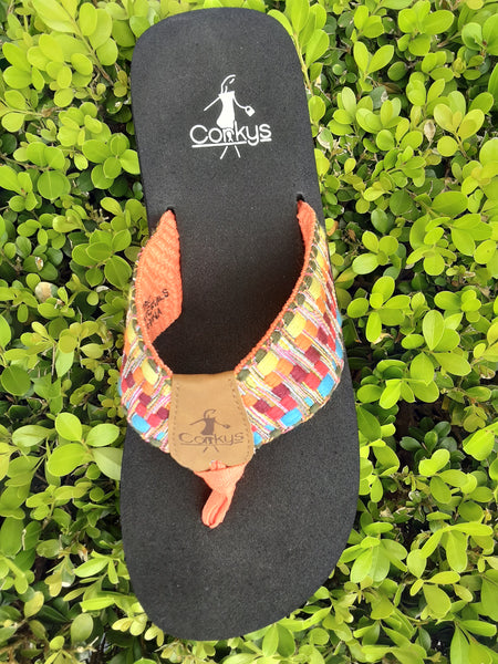 Bright Multi colored Flip Flops – The Classy Peacock